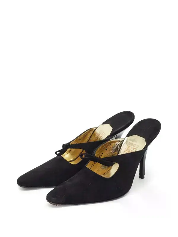 FERRAGAMO Bow Detail Heeled Pumps