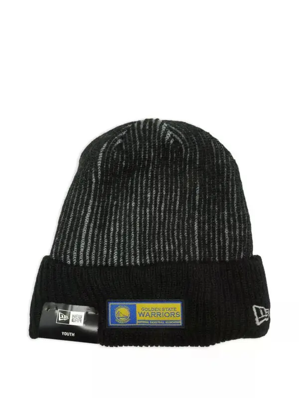 New Era Golden State Warriors Logo-patch Beanie Hat - Black