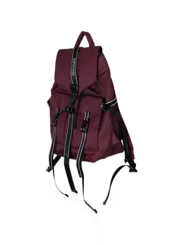 GANNI Re-tech Sport Backpack - Red