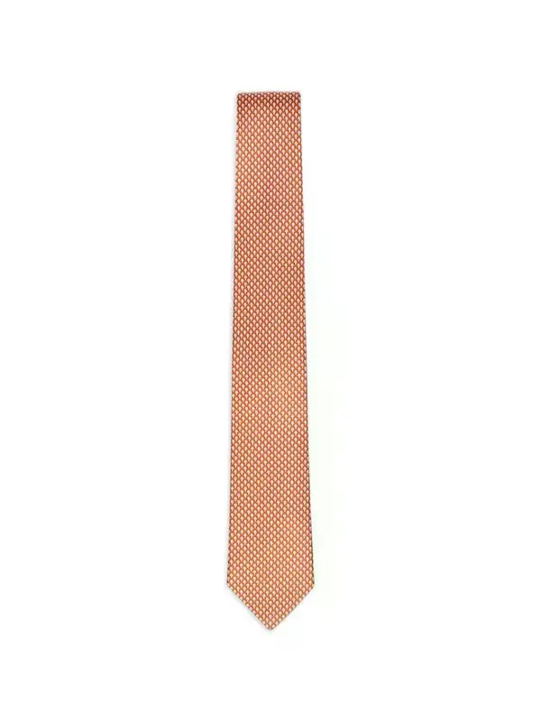 FERRAGAMO Silk Neck Tie - Orange