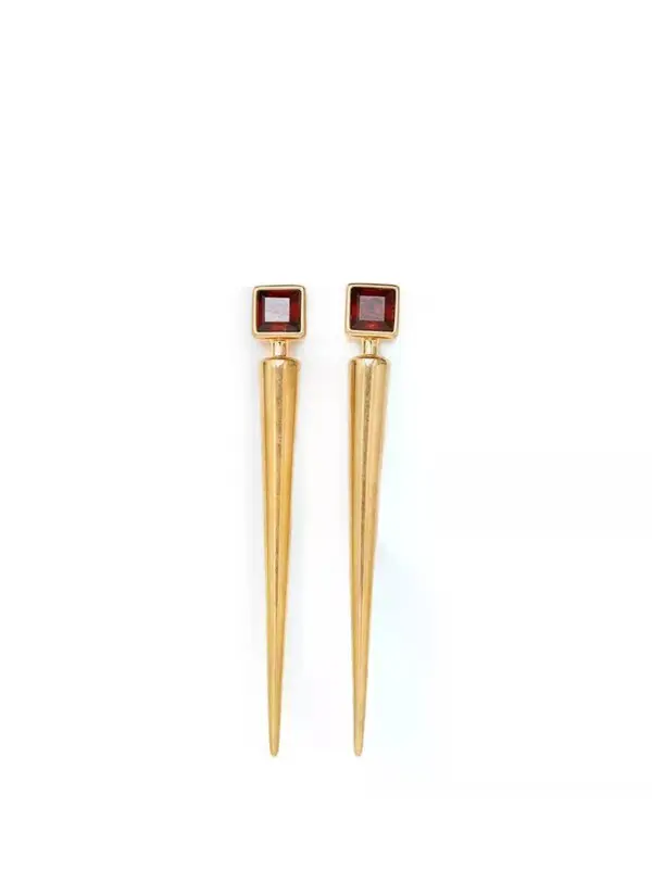 JIL SANDER Stone-embellished Drop Earrings - Gold