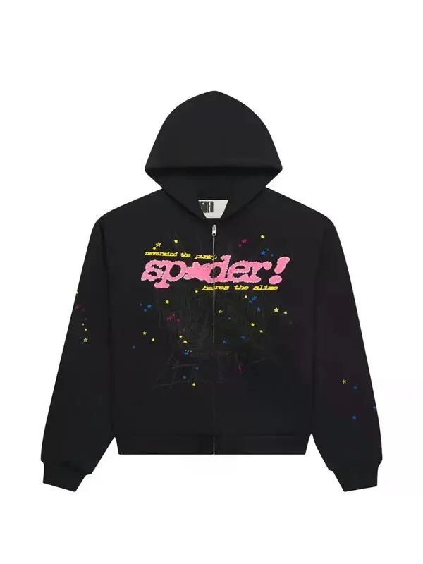 SP5DER Punk V2 Zip-up Hoodie - Black