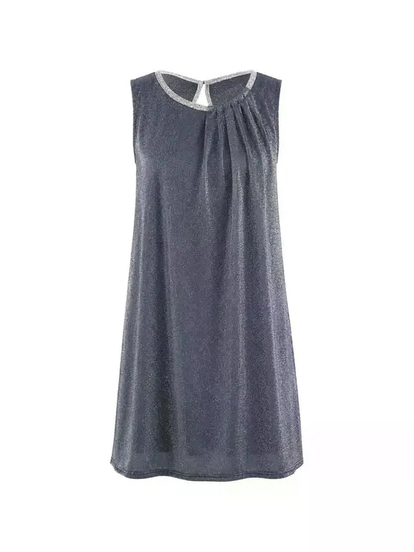 Frank Lyman Pleated Metallic-effect Dress