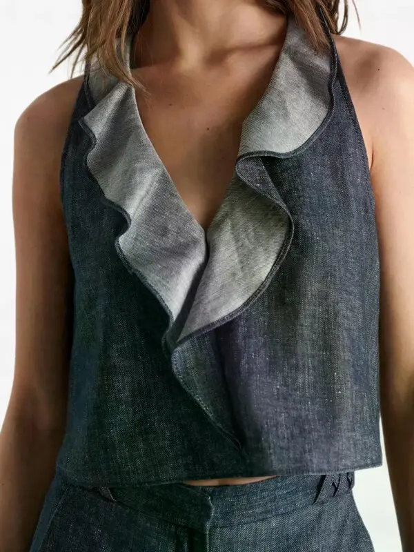 Dorothee Schumacher Ruffled Denim Top