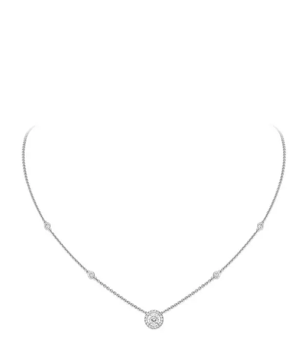 Messika 18k White Gold Diamond Solitaire Necklace - Silver