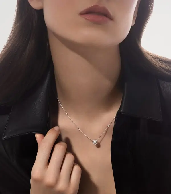 Messika 18k White Gold Diamond Solitaire Necklace