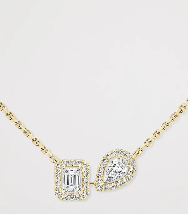 Messika My Twin Necklace In 18k Yellow With Diamonds