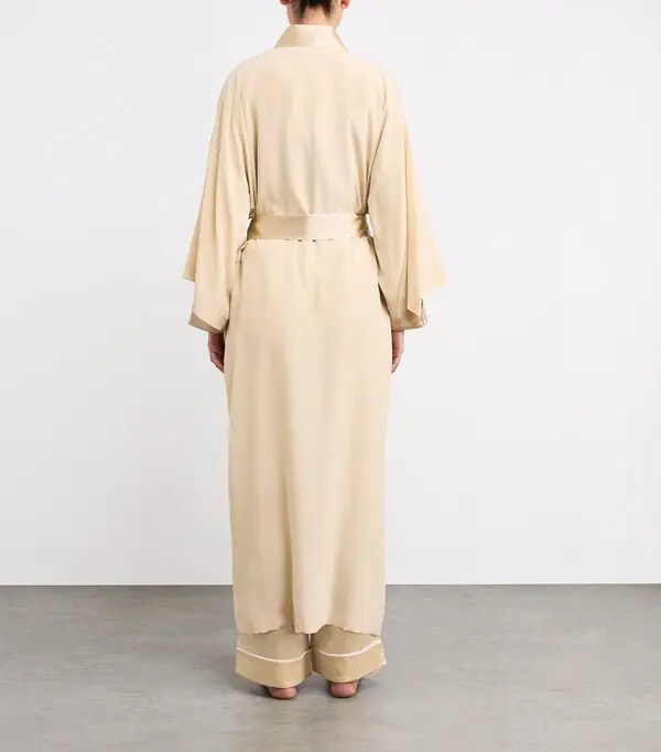Olivia Von Halle Silk Queenie Long Robe