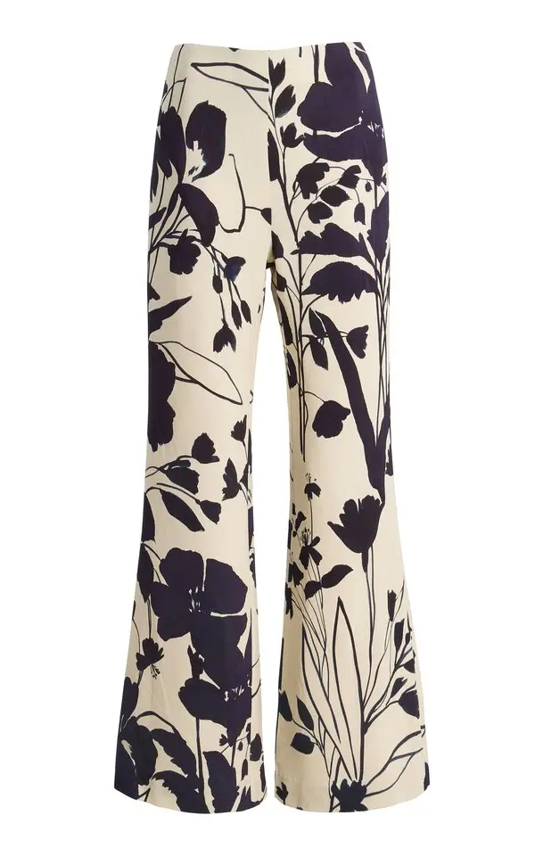 Cara Cara Pisa Printed Flared Pants - Ivory