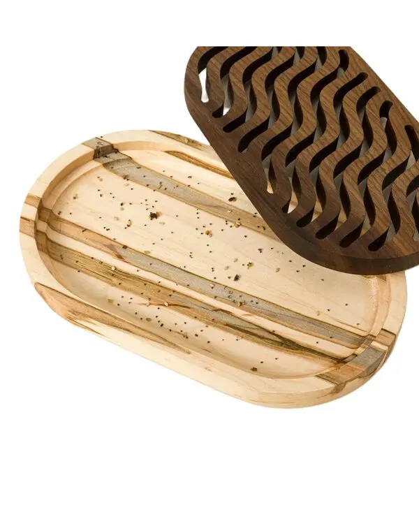 UNCOMMON GOODS Artisan Bread Board With Crumb Tray