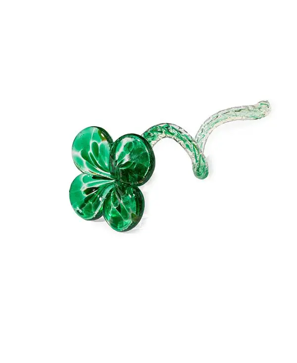 UNCOMMON GOODS Glass Good Luck Clover