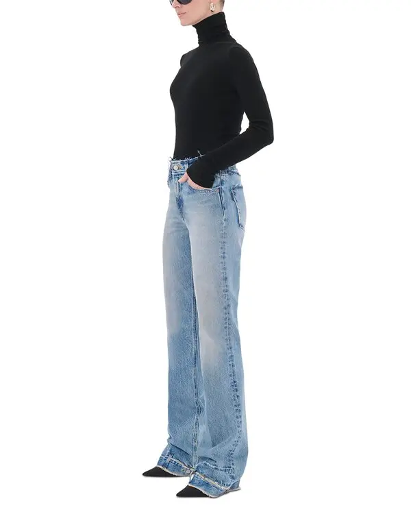 HAIKURE Floral Cut Mid Rise Jeans