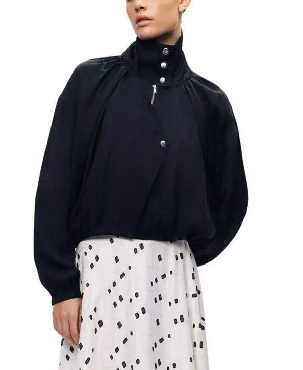 NOCTURNE High-neck Gathered Jacket