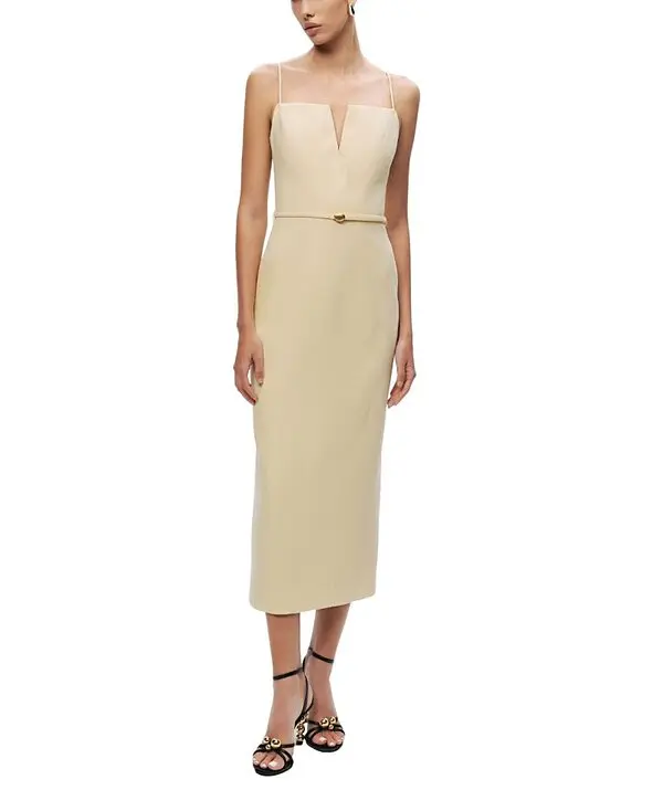 NOCTURNE Strappy Belted Midi Dress