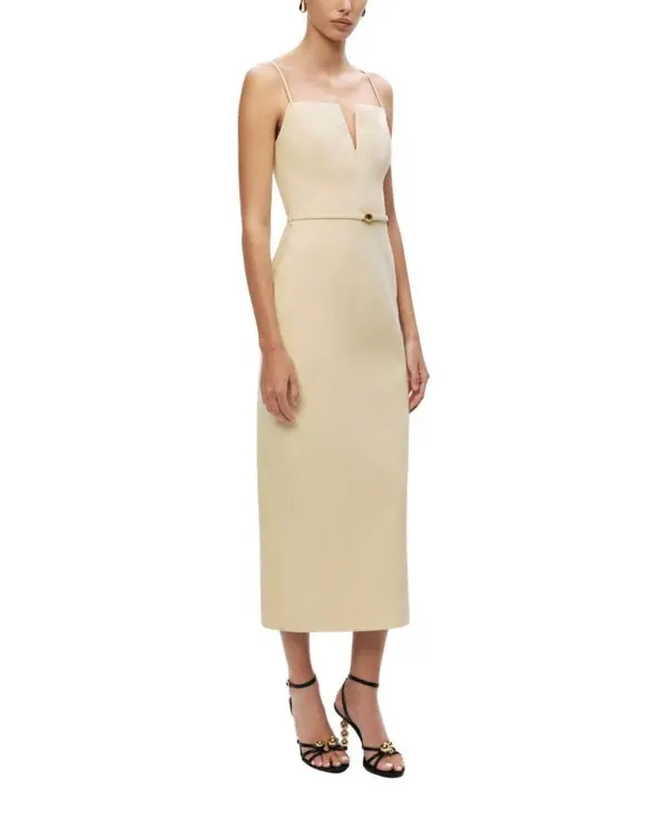 NOCTURNE Strappy Belted Midi Dress