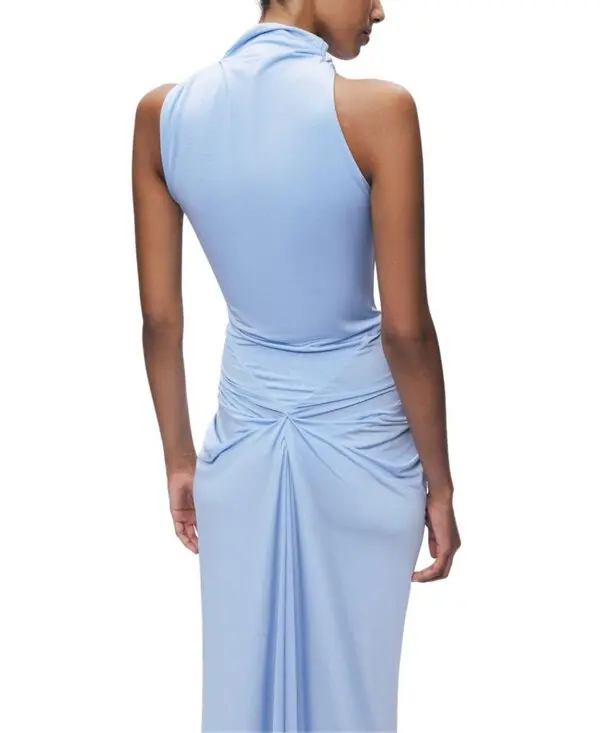 NOCTURNE Draped Halter Neck Ruched Maxi Dress