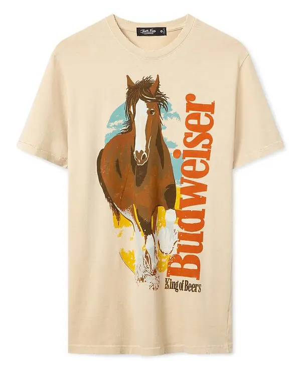 Junk Food Clothing Budweiser Clydesdale Graphic T-shirt - Camel