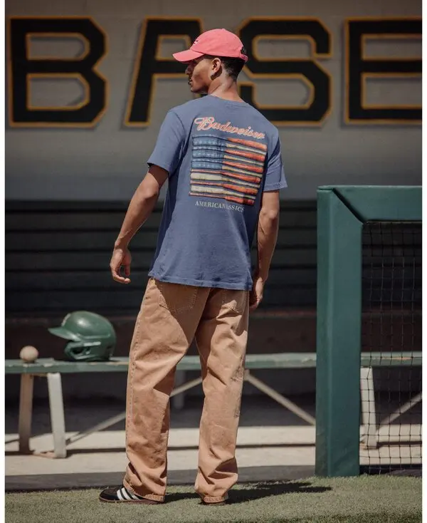 Junk Food Clothing Budweiser Baseball Bats Graphic T-shirt