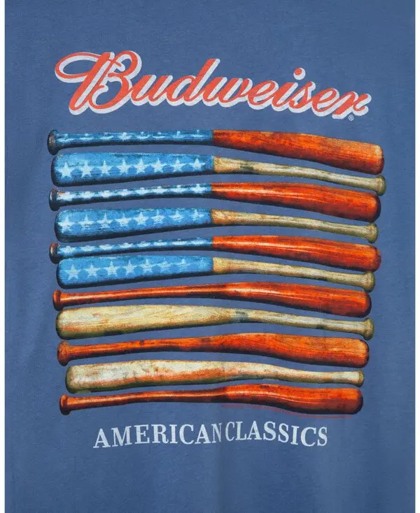 Junk Food Clothing Budweiser Baseball Bats Graphic T-shirt