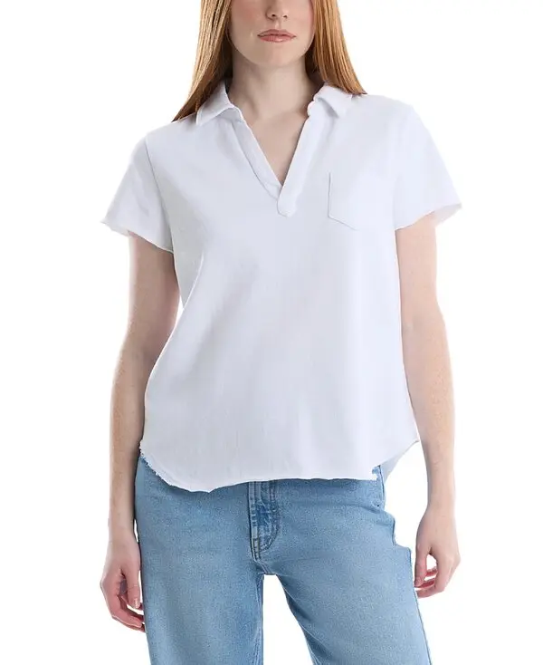 WILT CLOTHING Short Sleeve Polo With Chest Pocket - White
