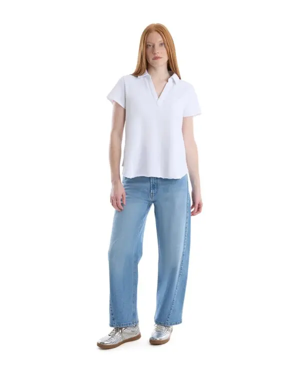 WILT CLOTHING Short Sleeve Polo With Chest Pocket - White