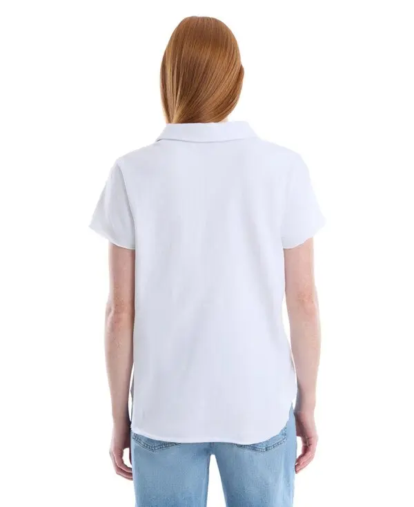 WILT CLOTHING Short Sleeve Polo With Chest Pocket - White