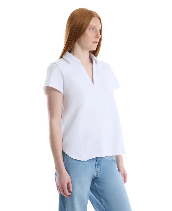 WILT CLOTHING Short Sleeve Polo With Chest Pocket - White