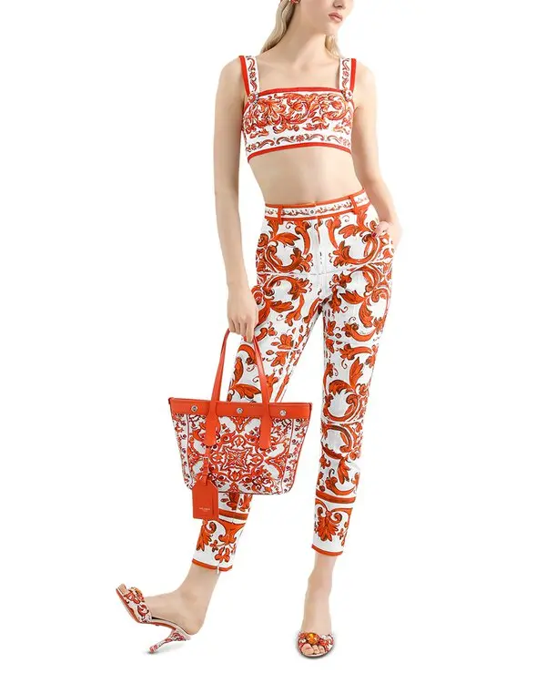 Dolce & Gabbana Majolica Print Bra Top