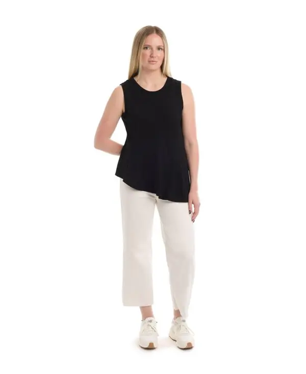 WILT CLOTHING Asymmetric Seam Shell Top - Black