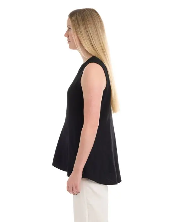 WILT CLOTHING Asymmetric Seam Shell Top - Black