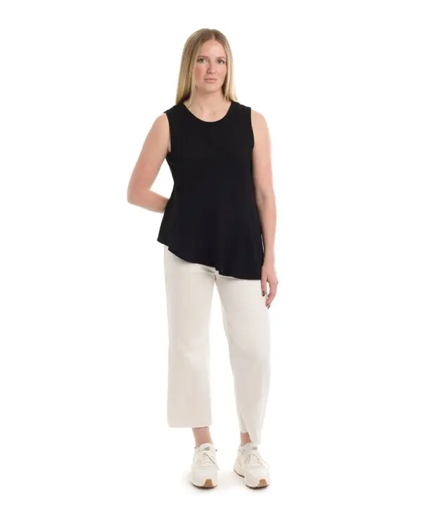WILT CLOTHING Asymmetric Seam Shell Top - Black