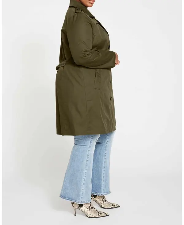 Universal Standard Plus Derjon Trench Coat - Camo