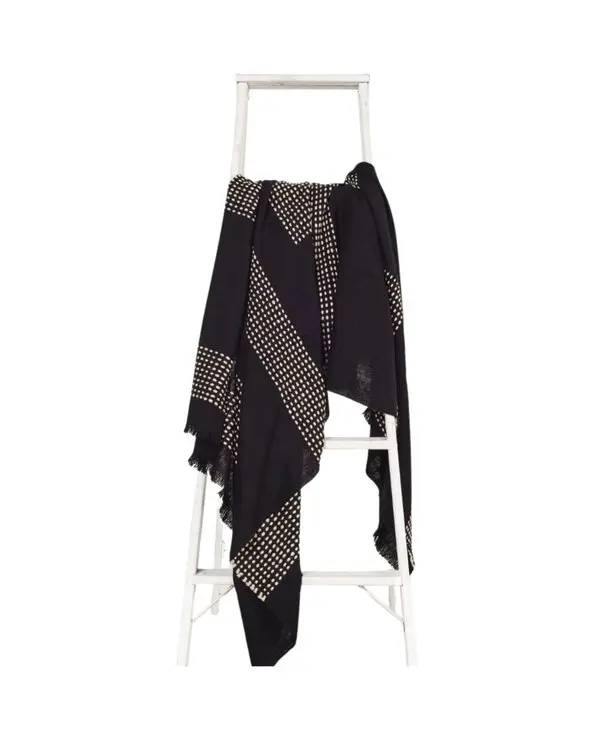 STUDIO VARIOUSLY Hand Knotted Merino Stripes Handloom Throw