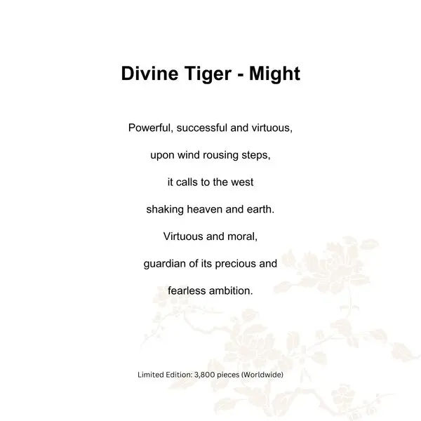 LIULI Divine Tiger Might Crystal Sculpture