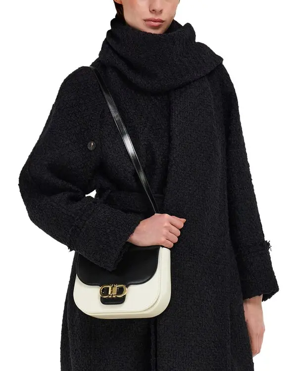 FERRAGAMO Double Gancio Leather Convertible Crossbody