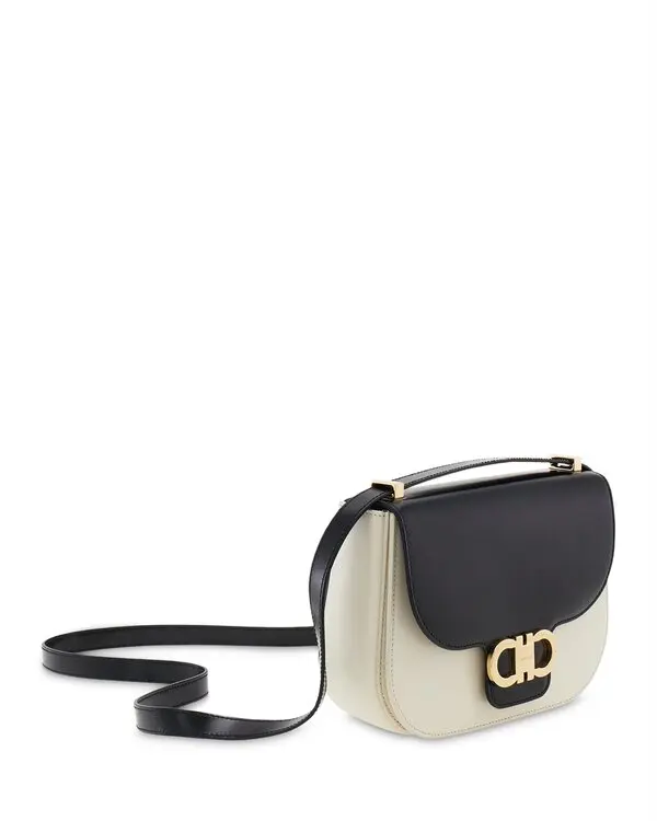 FERRAGAMO Double Gancio Leather Convertible Crossbody