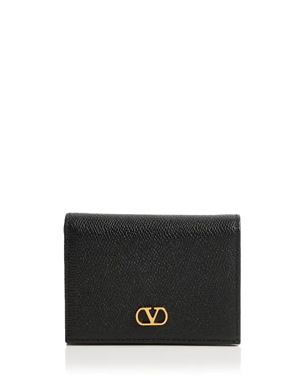 Valentino Garavani Vlogo Leather Bifold Wallet - Black