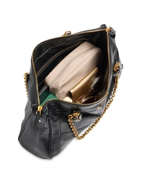 Valentino Garavani Panthea Vlogo Medium Leather Shoulder Bag