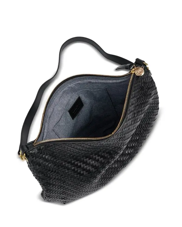 Clare V. Moyen Messenger Woven Leather Crossbody Bag