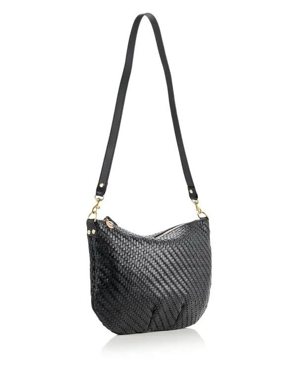 Clare V. Moyen Messenger Woven Leather Crossbody Bag