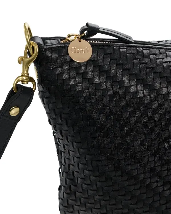 Clare V. Moyen Messenger Woven Leather Crossbody Bag