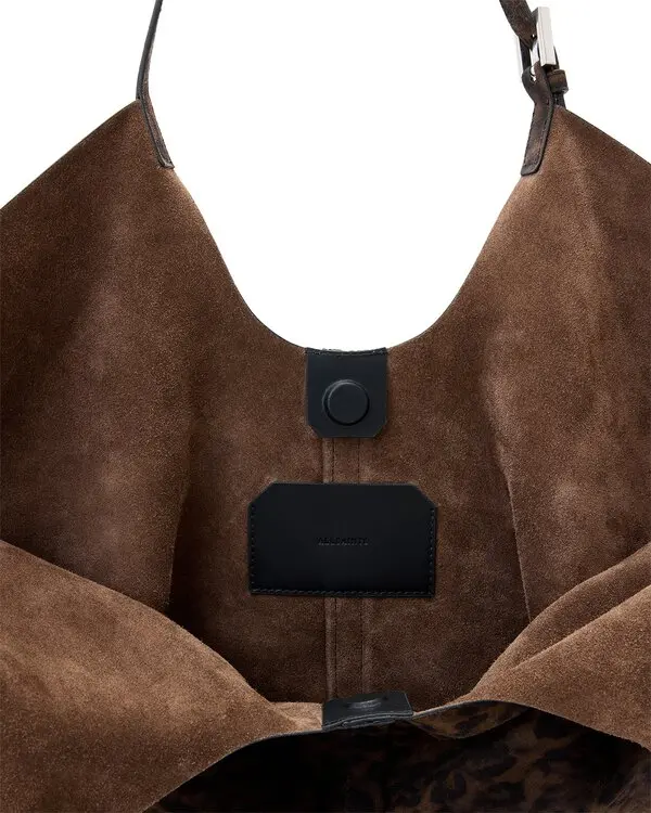 ALLSAINTS Ara Leopard Print Leather East/west Tote