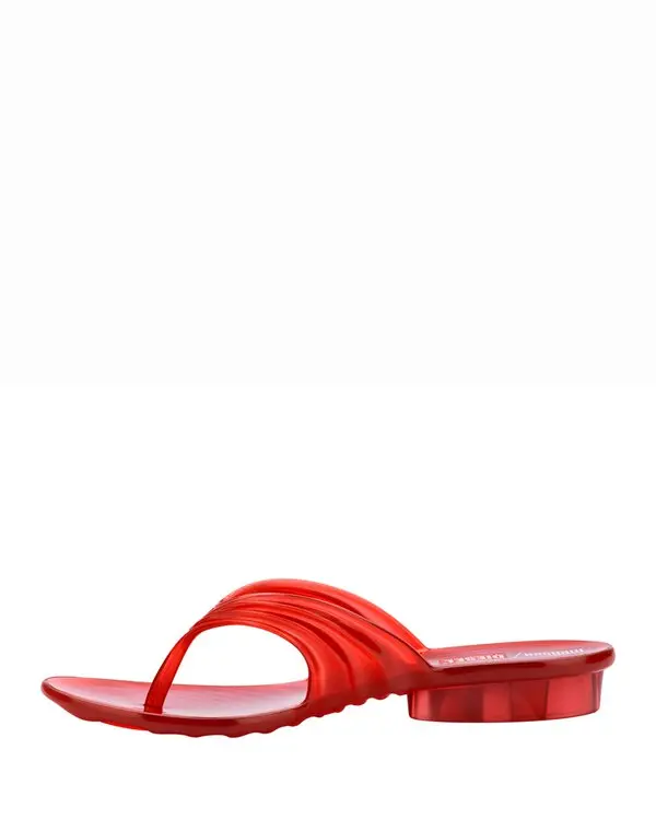 Melissa X Diesel Flip Flop Sandals - Red