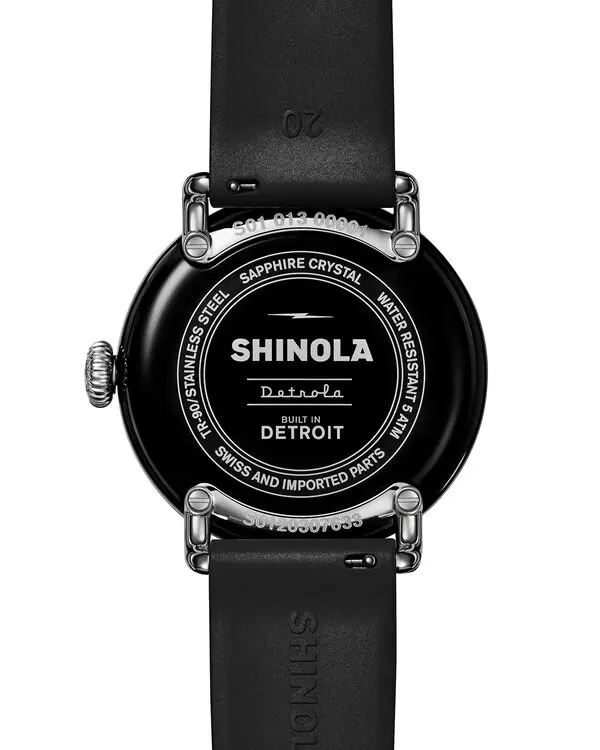 Shinola Runwell Detrola 41mm Rubber Strap Watch