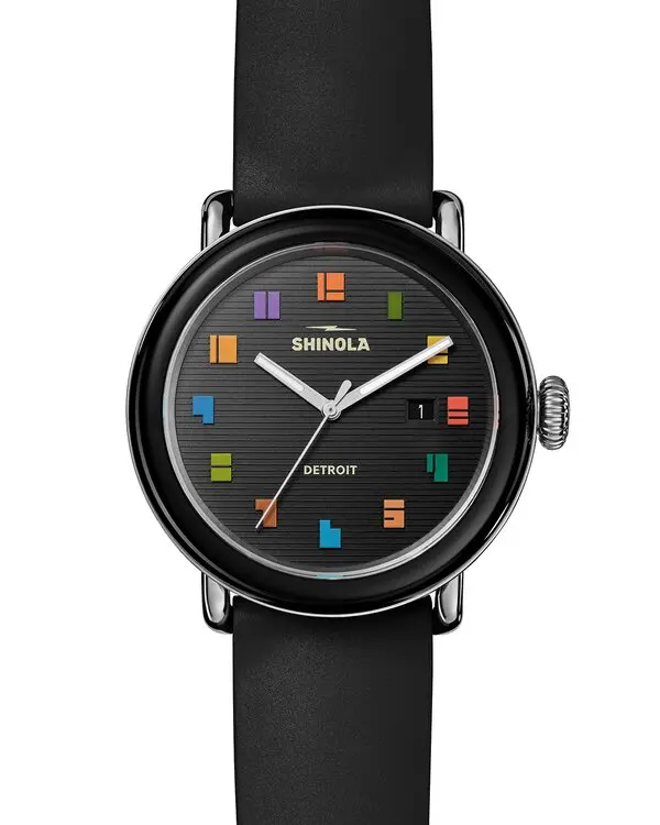 Shinola Runwell Detrola 41mm Rubber Strap Watch