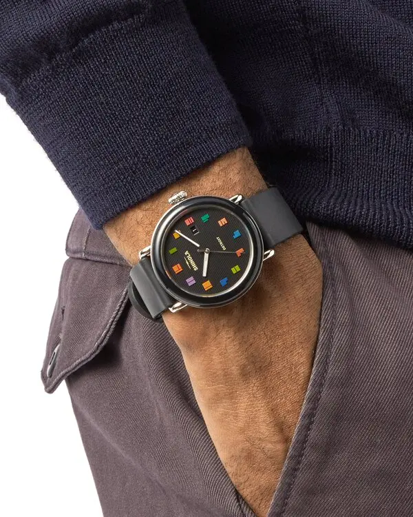 Shinola Runwell Detrola 41mm Rubber Strap Watch