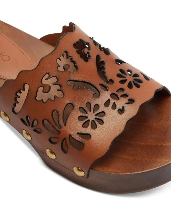 Farm Rio Embellished Leather Sandals