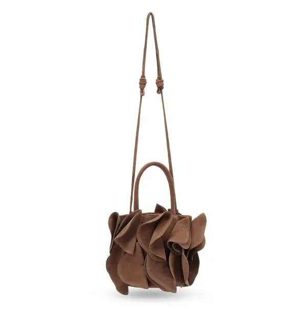 Farm Rio Suede Flower Handbag