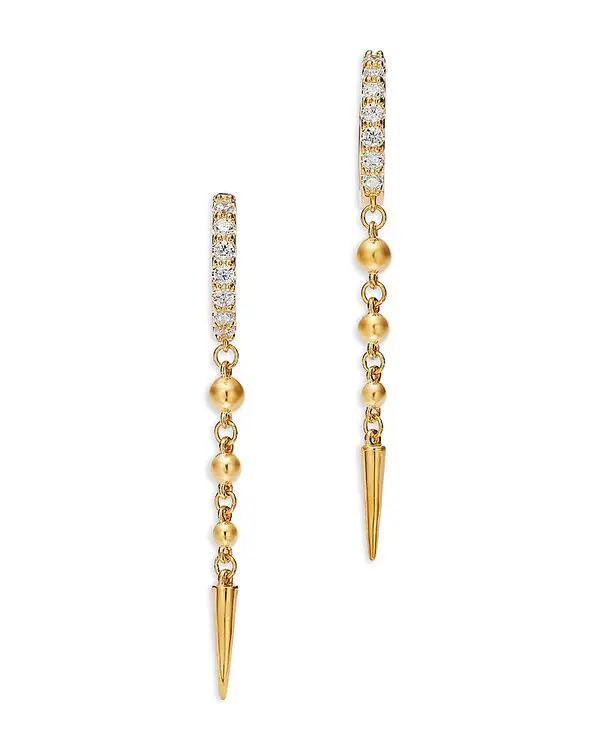 Bloomingdale'S Diamond Linear Drop Earrings In 14k Yellow 0.25 Tcw - Gold