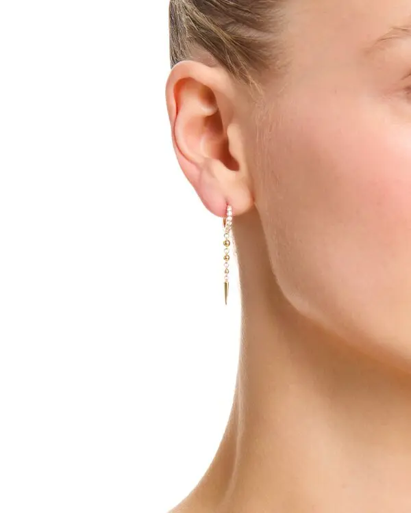 Bloomingdale'S Diamond Linear Drop Earrings In 14k Yellow 0.25 Tcw